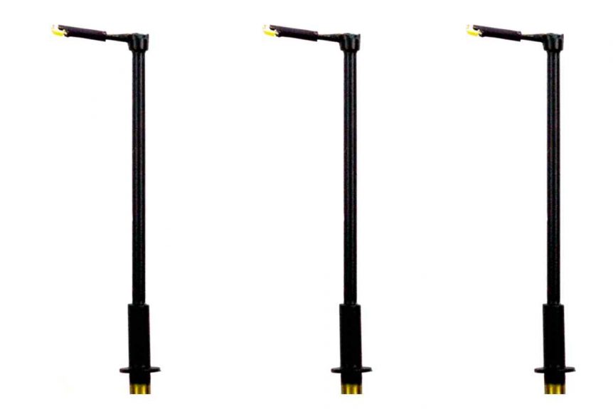 00 Gauge Model Railway Modern Tall Straight Arm Street or Station Lamp ...