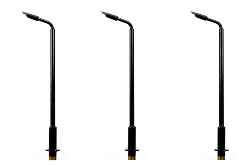 00 Gauge Model Railway Modern Tall Curved Arm Street or Station Lamp ...
